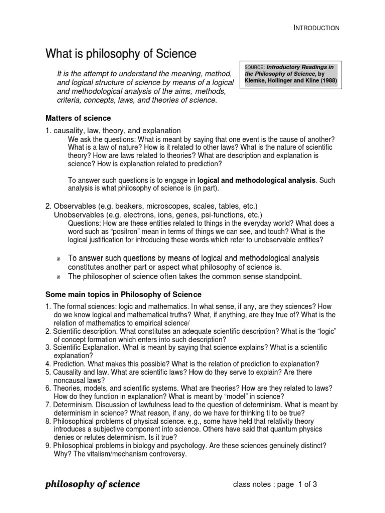 What Is Philosophy of Science 1 | PDF | Philosophy Of Science | Determinism