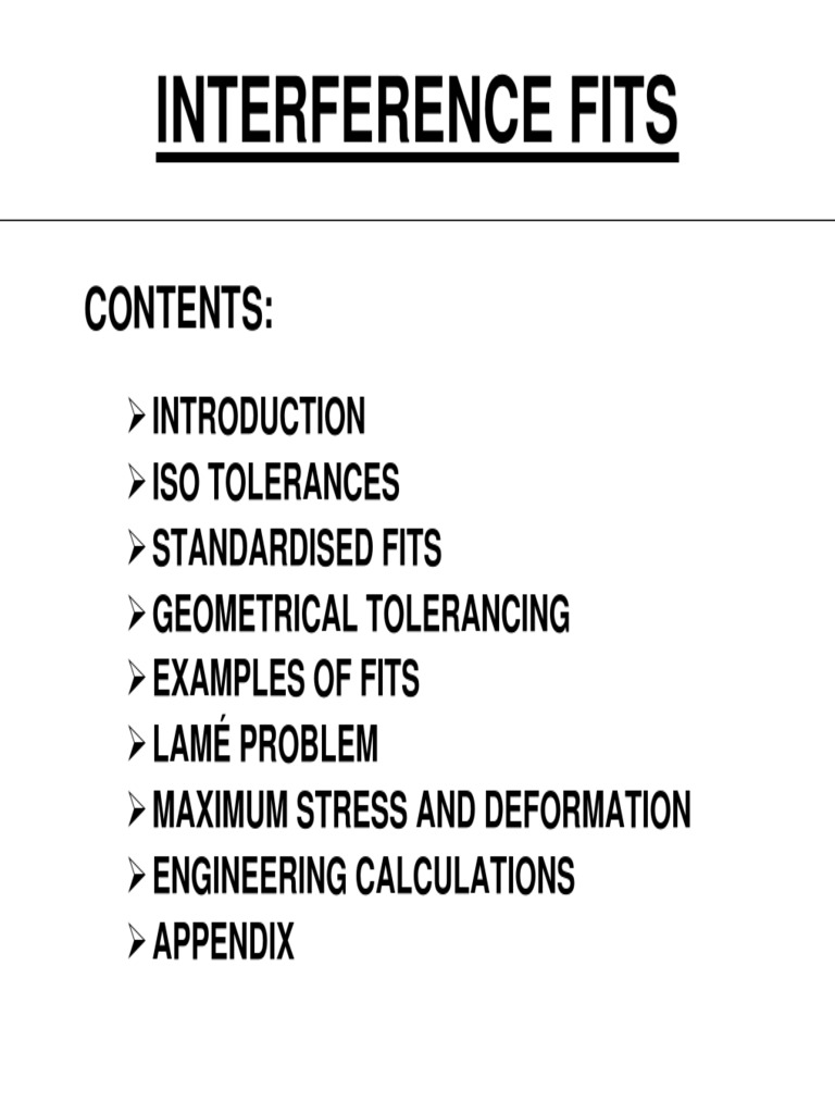 6 Interference Fits | PDF | Engineering Tolerance | Strength Of Materials
