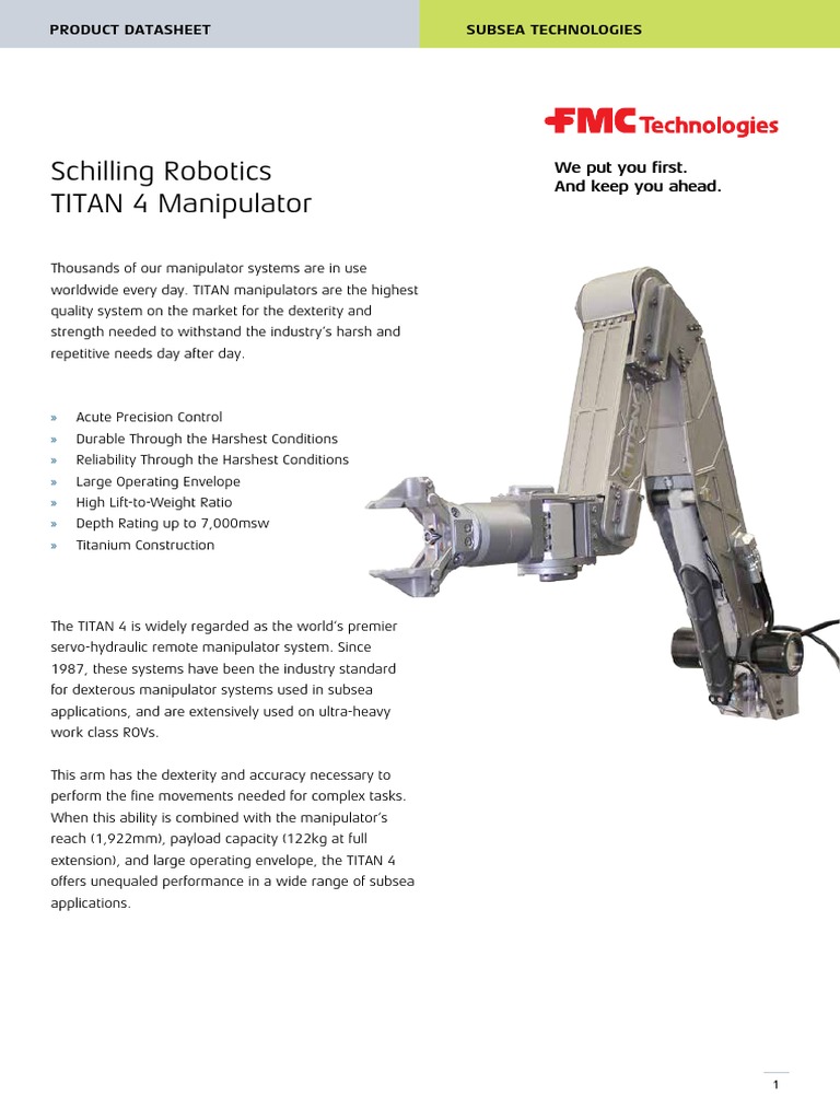 TITAN 4 Datasheet | PDF | Robotics | Subsea (Technology)