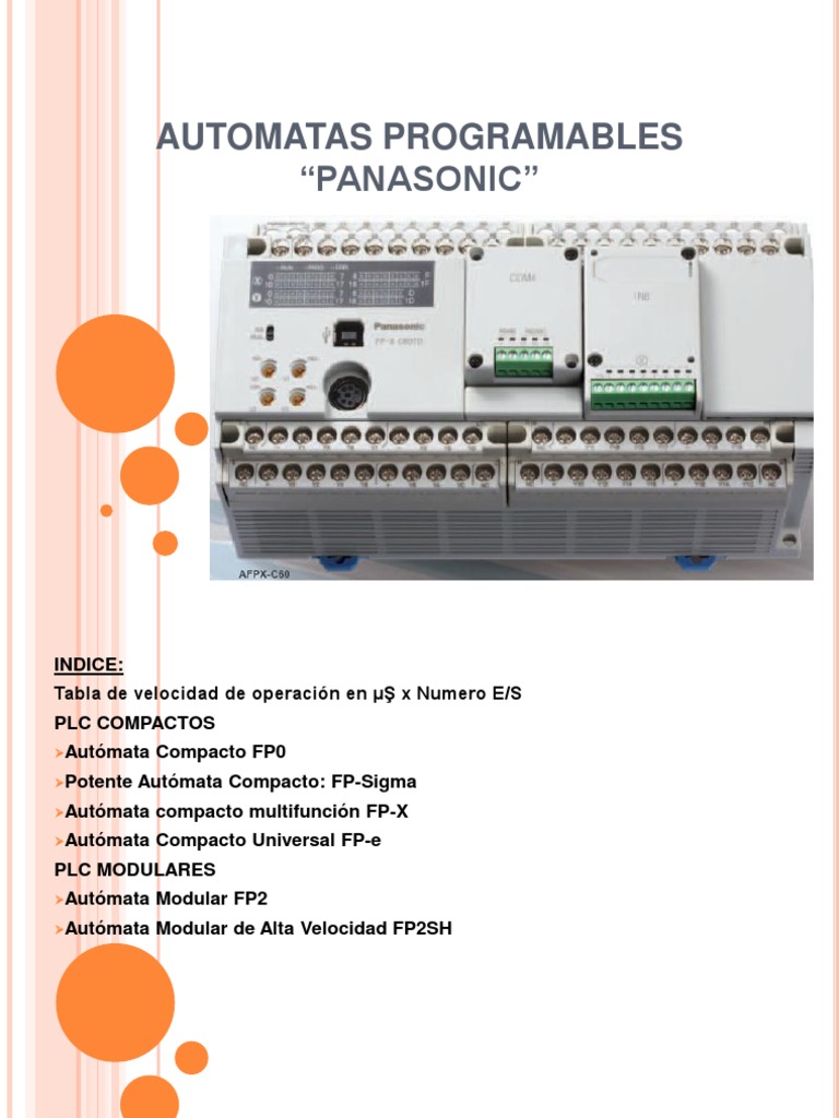 PLC Panasonic | Controlador lógico programable | Almacenamiento de ...