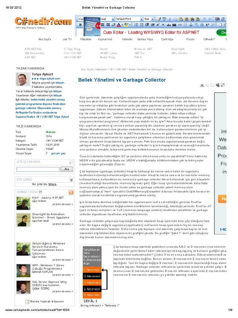 Bellek Yönetimi Ve Garbage Collector | PDF