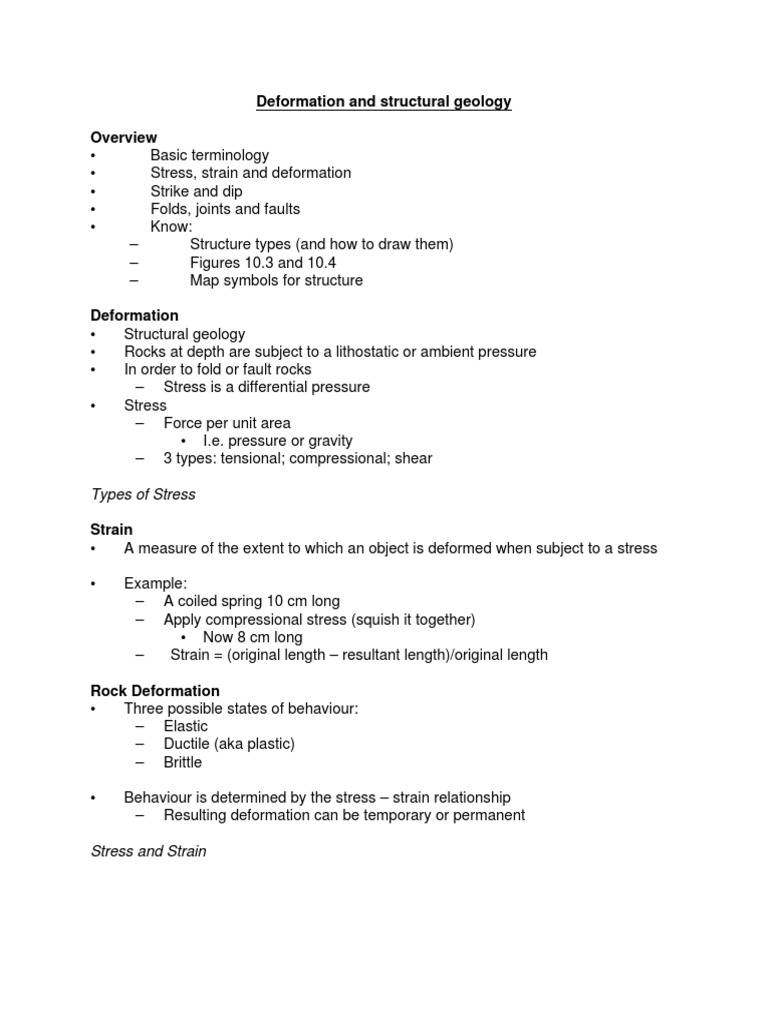 Basic Terminology in Structural Geology | PDF | Fault (Geology ...