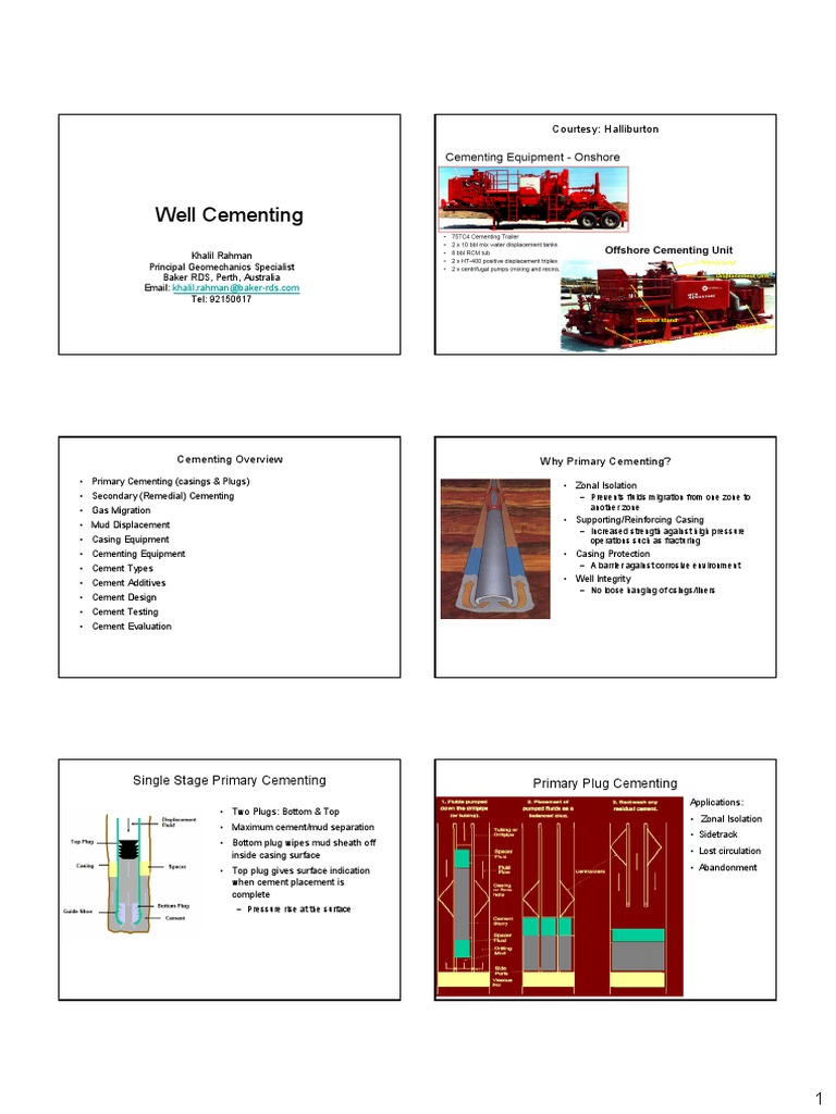 Well Cementing | Casing (Borehole) | Chemical Engineering