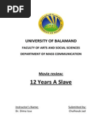 Film Review - 12 Years A Slave (2013) | PDF | Twelve Years A Slave ...