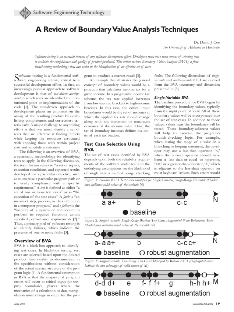 A Review of Boundary Value Analysis Techniques | PDF | Software Testing ...