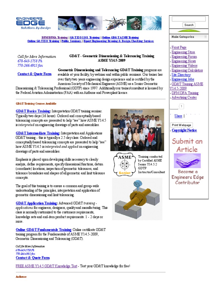GD&T Training Geometric Dimensioning and Tolerancing Training | Science ...