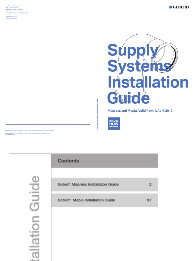 Supply Systems Installation Guide | PDF | Galvanization | Pipe (Fluid ...