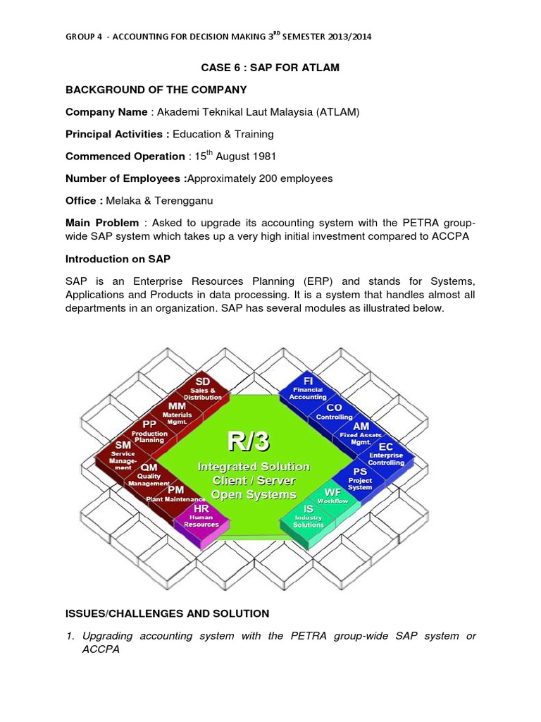 Sap For Atlam Case | PDF | Expense | Financial Economics