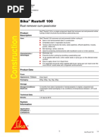 Sika Rustoff 100-Rust Remover | PDF | Rust | Corrosion