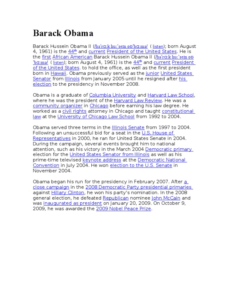 Barack Obama | PDF | Social Science