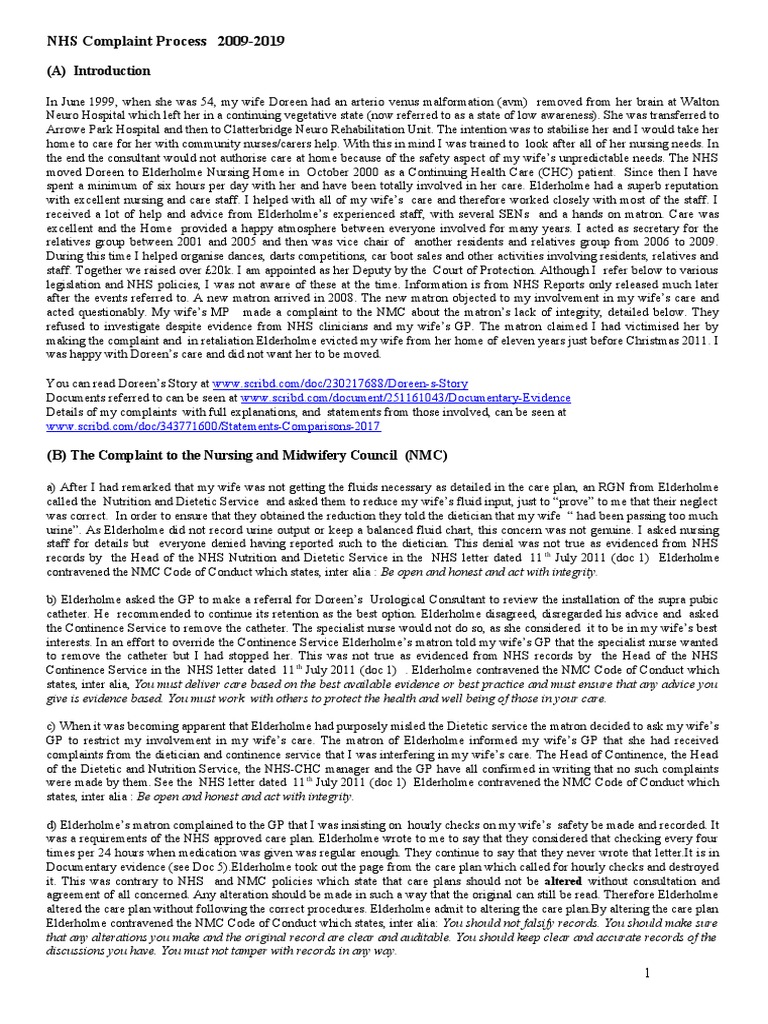 NHS Complaint Process 2009-2019: (A) Introduction | Download Free PDF ...