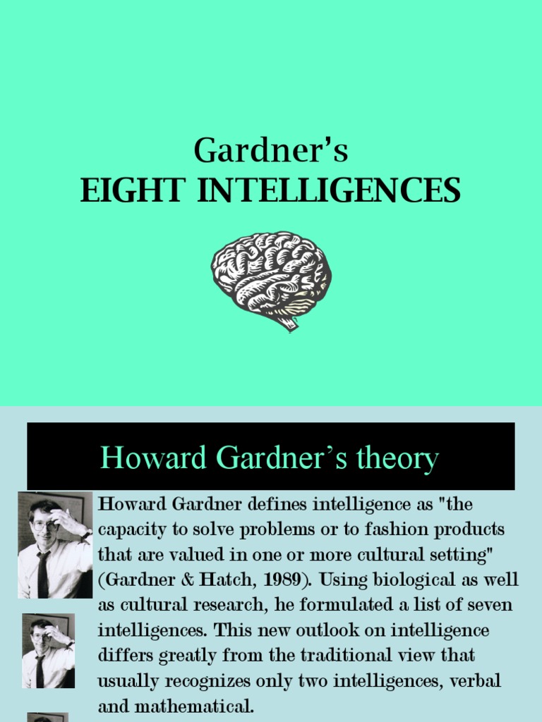 Howard Gardner Ppt | Intelligence | Psychological Concepts