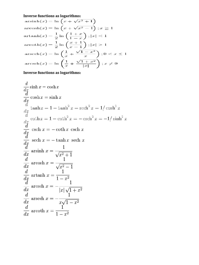 Inverse Functions As Logarithms | PDF