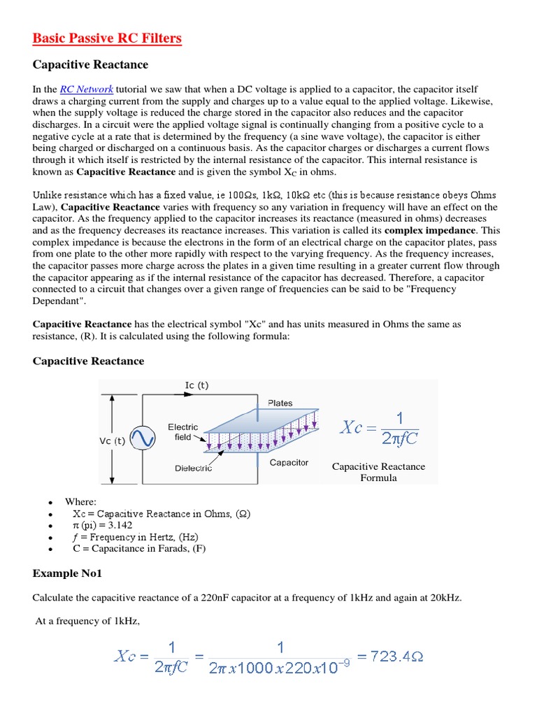 Understanding Passive RC Low Pass Filters | PDF | Low Pass Filter ...