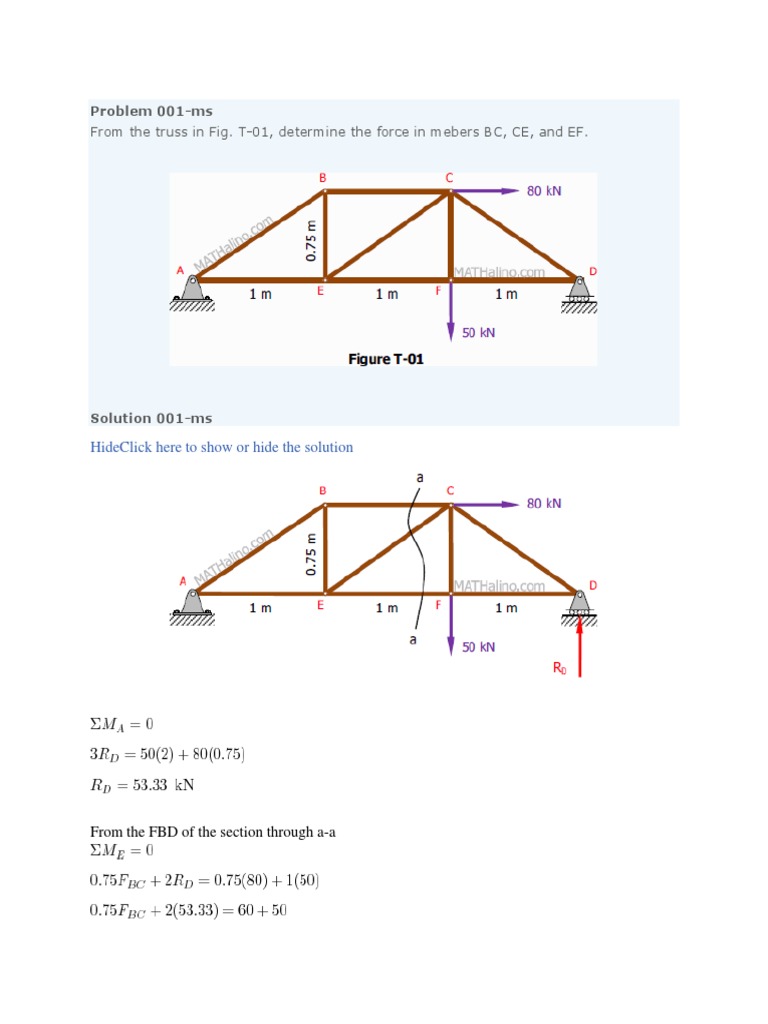 Section | Truss | Physics & Mathematics