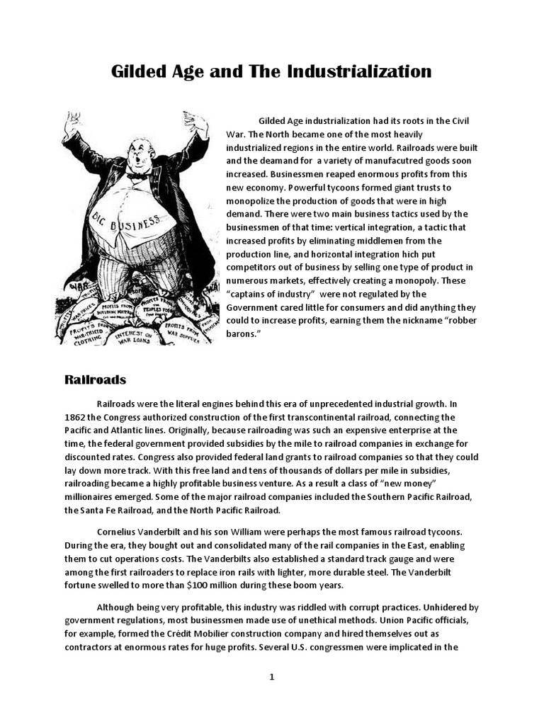 Gilded Age and The Industrialization | PDF | Andrew Carnegie | John D ...