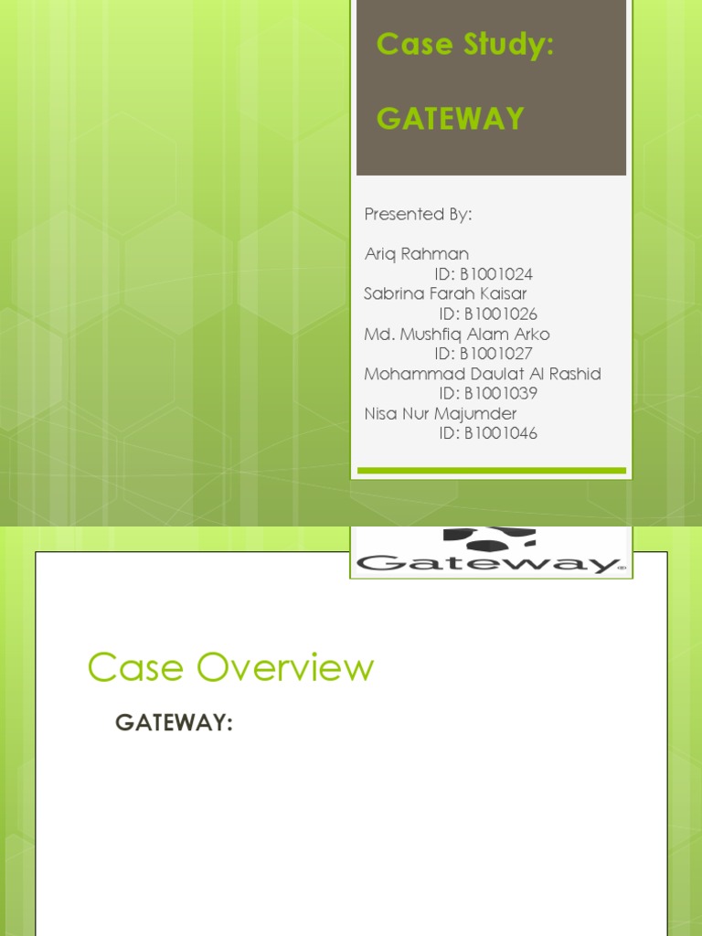 GATEWAY Case Study | PDF | Inventory | Supply Chain