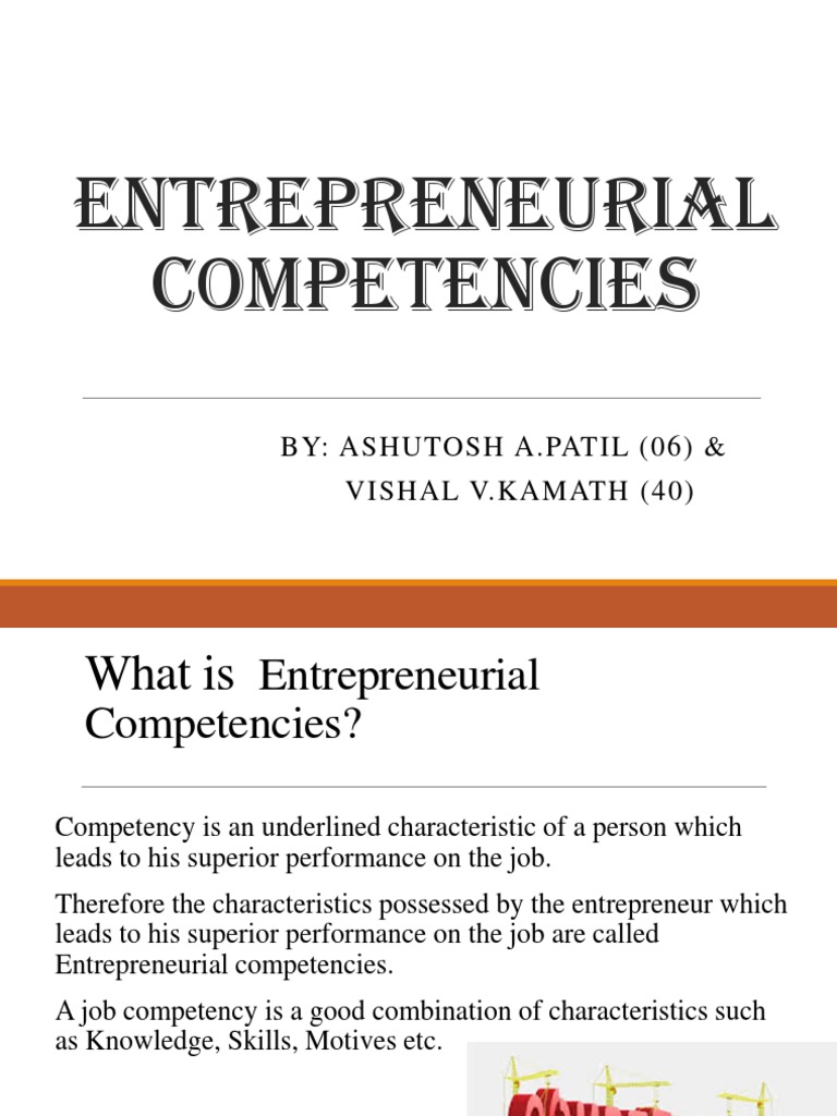 Entrepreneur Competencies | Entrepreneurship | Competence (Human Resources)