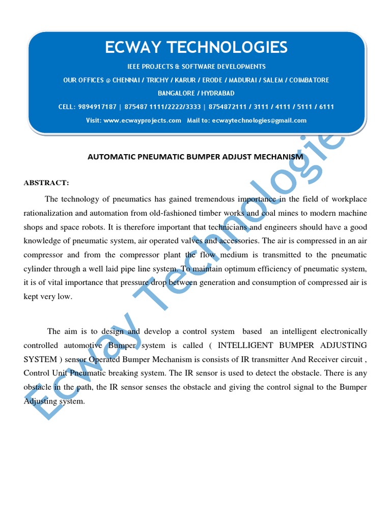 Automatic Pneumatic Bumper System | PDF | Pneumatics | Automation
