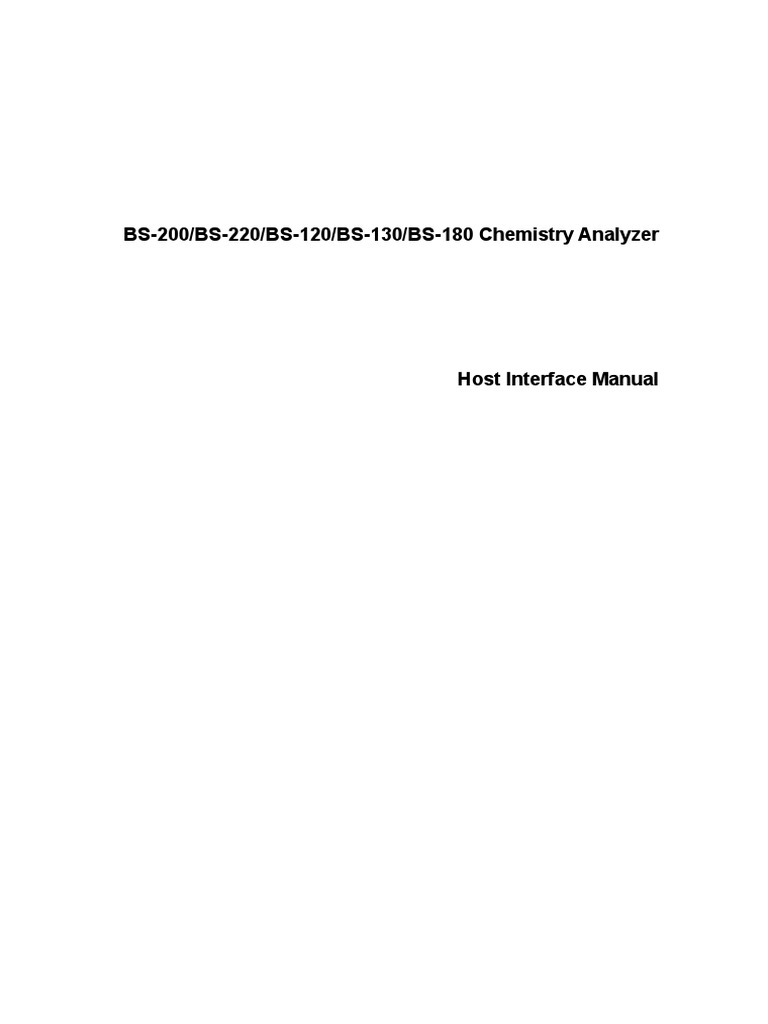 BS-200 Host Interface Manual (v1.2) | PDF | Communications Protocols | Ascii