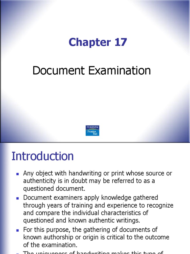 Document Examination | PDF | Typewriter | Forensic Science