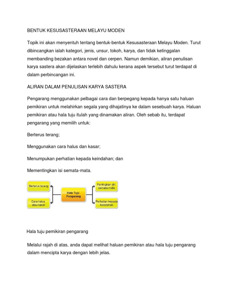 Nota Kritikan Sastera Aliran Sastera | PDF