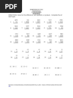 Worksheet Vedic Mathematics | PDF | Teaching Mathematics