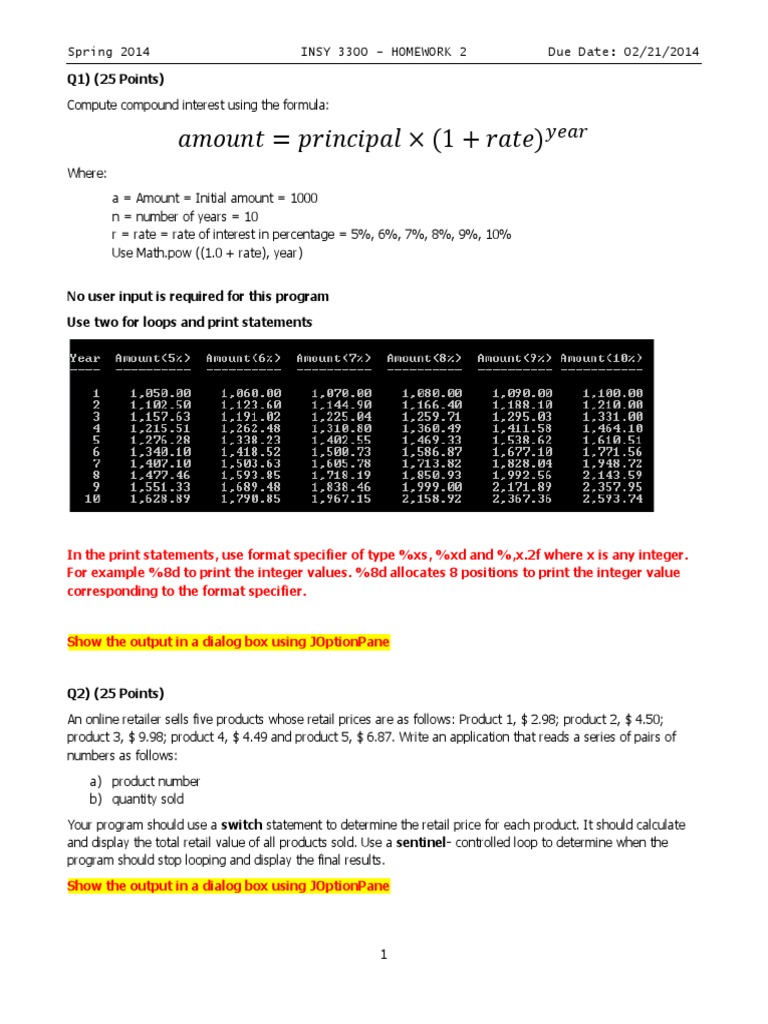 INSY 3300 Homework 2 | PDF | Taxes | Business