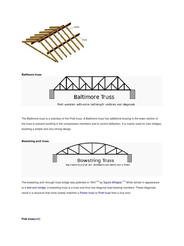 Baltimore Truss: Squire Whipple Tied-Arch Bridge Parker Truss Pratt ...