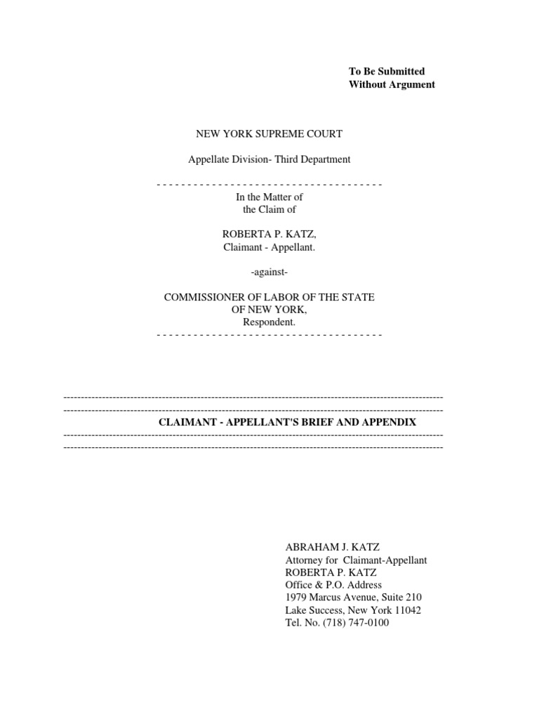 Claimant's Brief and Appendix | Download Free PDF | Free Exercise ...