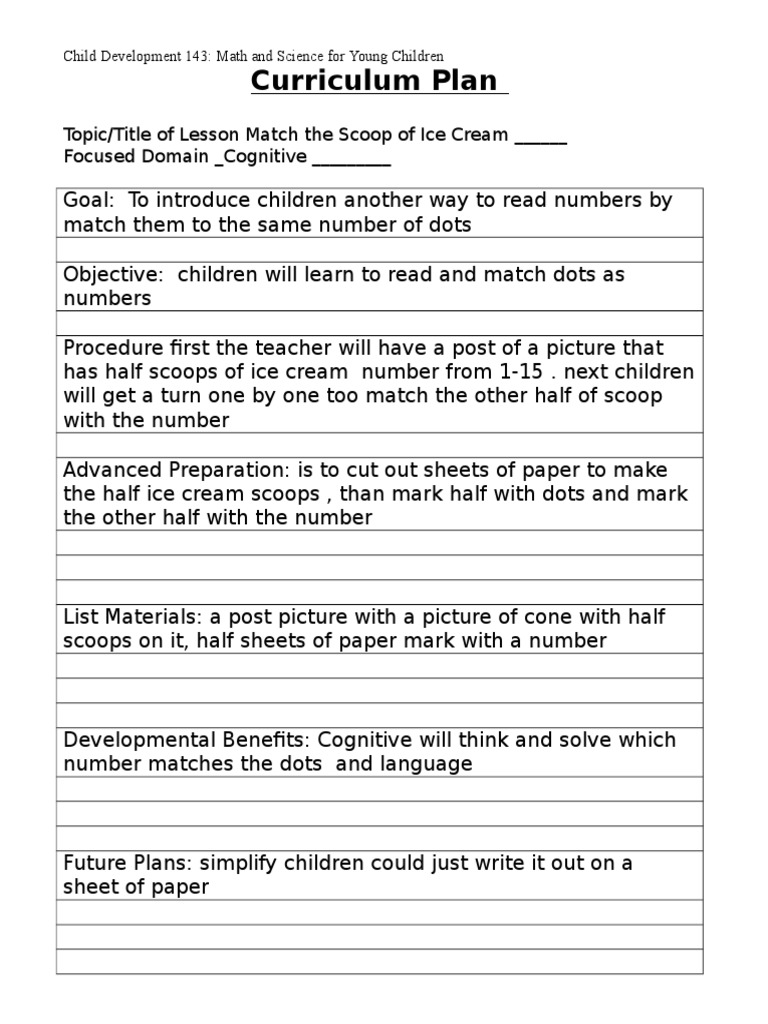 Curriculum Plan Summer 2014 10 | PDF
