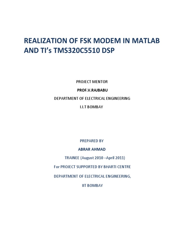 FSK Modem | PDF | Modulation | Sampling (Signal Processing)