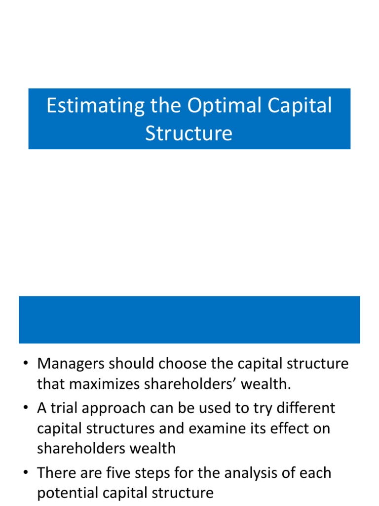 Estimating The Optimal Capital Structure | PDF | Capital Structure ...