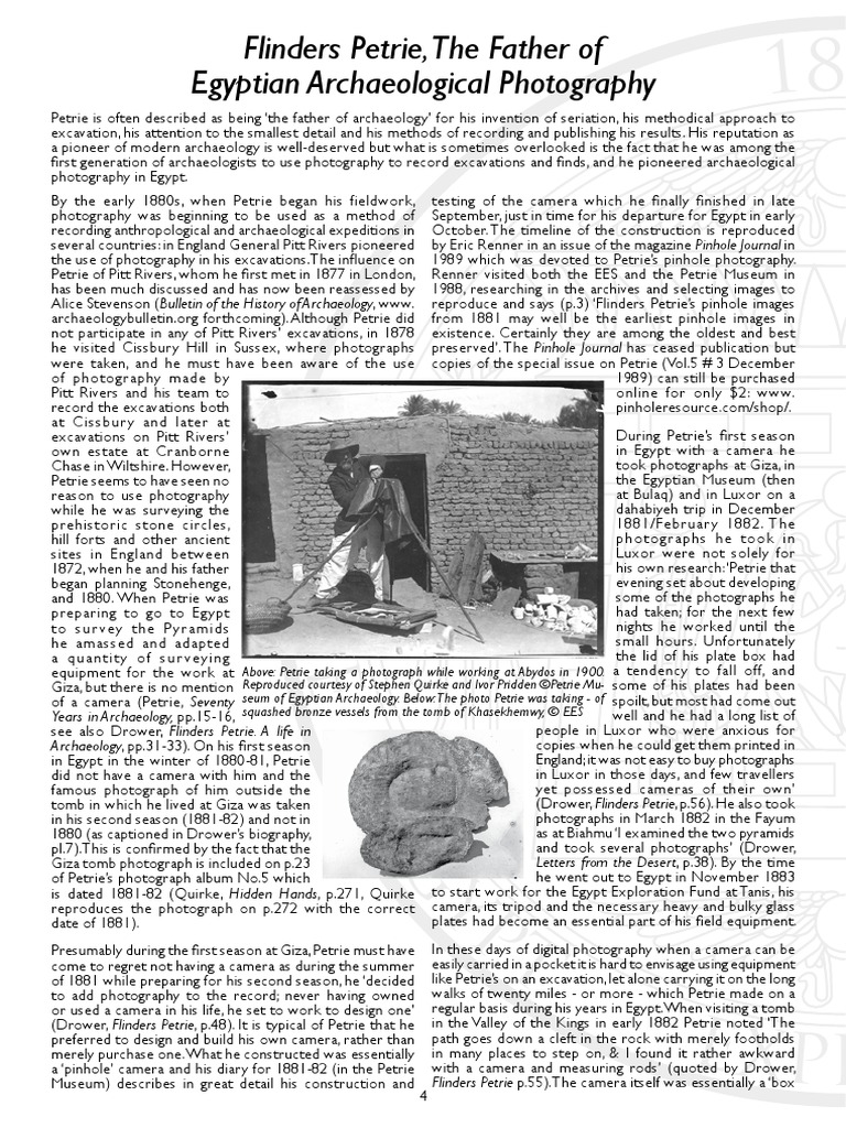 Explo: Flinders Petrie, The Father of Egyptian Archaeological ...