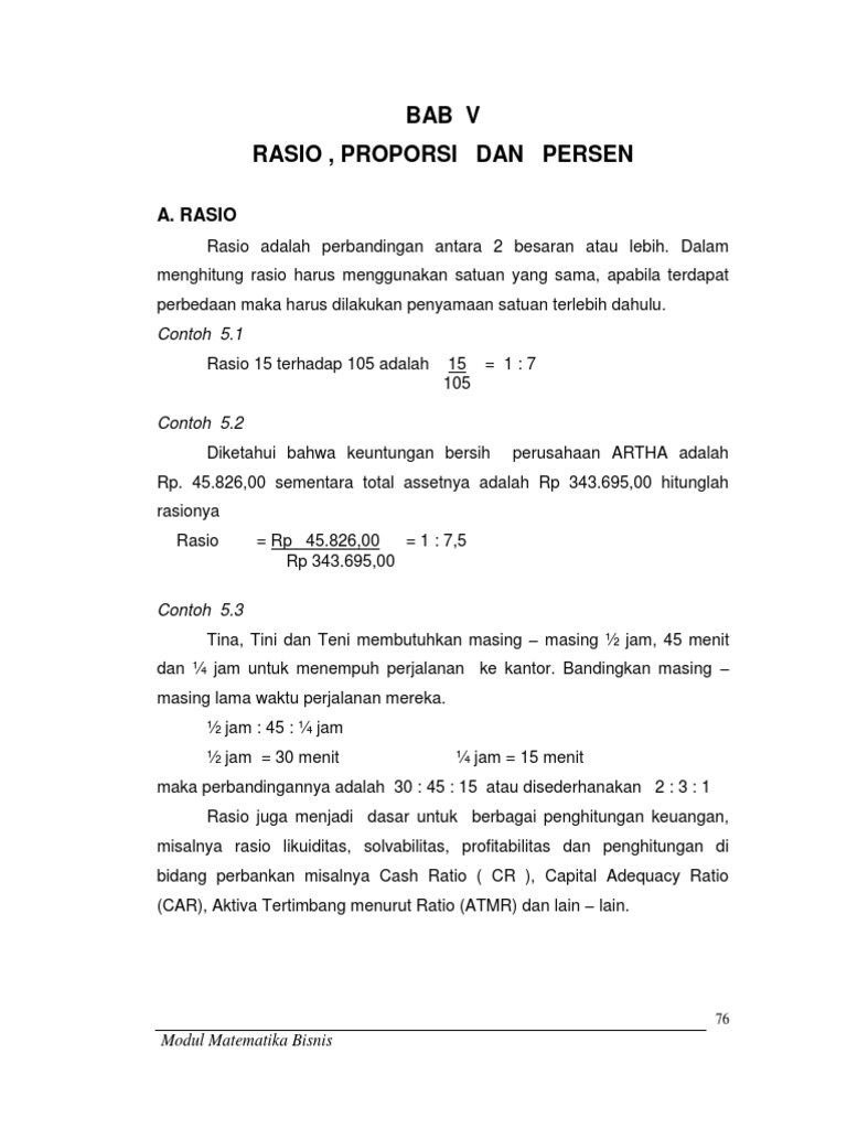 Rasio Dan Proporsi