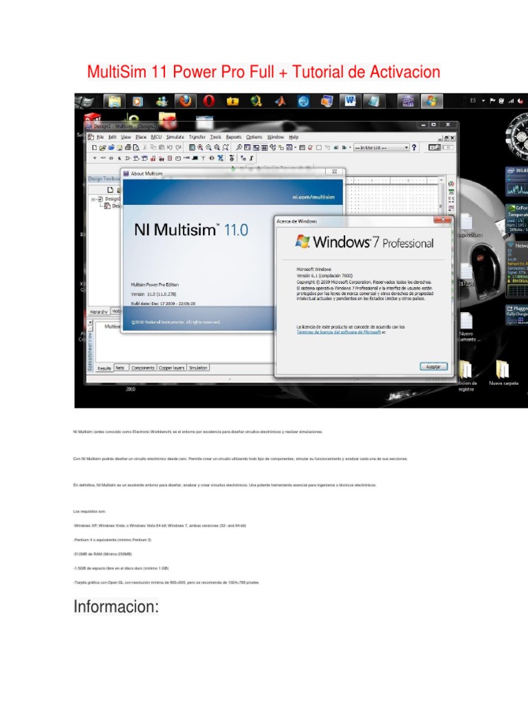 MultiSim 11 Power Pro Full | PDF | Windows Vista | Informática