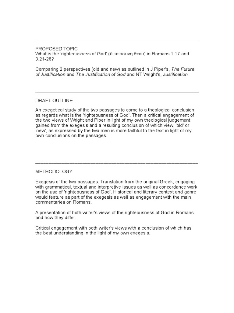 Diss Proposal | PDF | Religious Works | Christian Literature