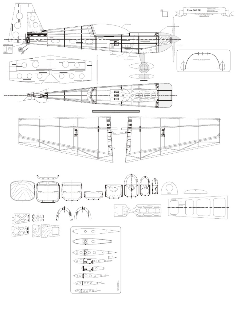 Extra 300 EP RC Plane Blueprint | PDF