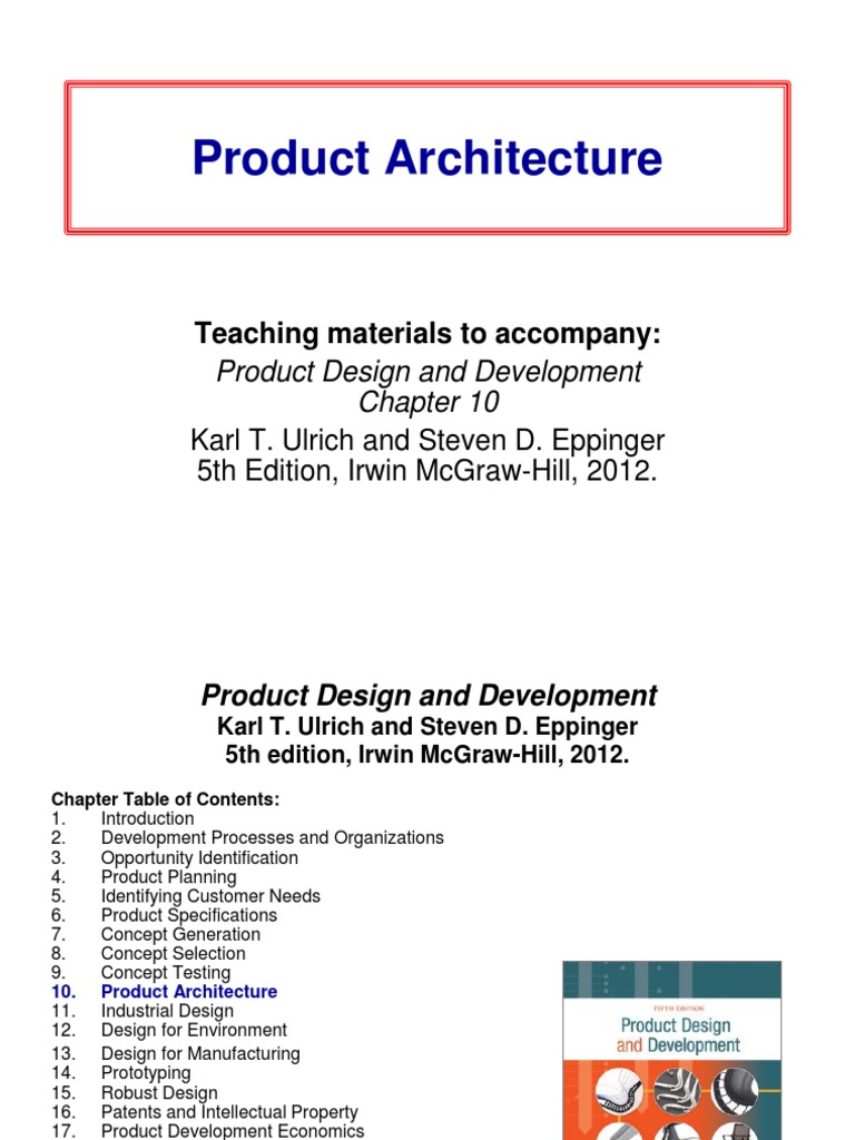 10 Product Architecture | PDF | Modularity | New Product Development