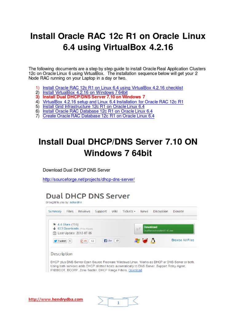 Install Dual DHCP DNS Server 7.10 On Windows 7 64bit | PDF | Domain ...