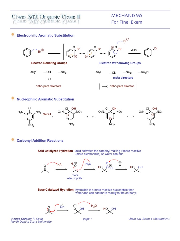 Organic Chemistry Mechanisms | PDF
