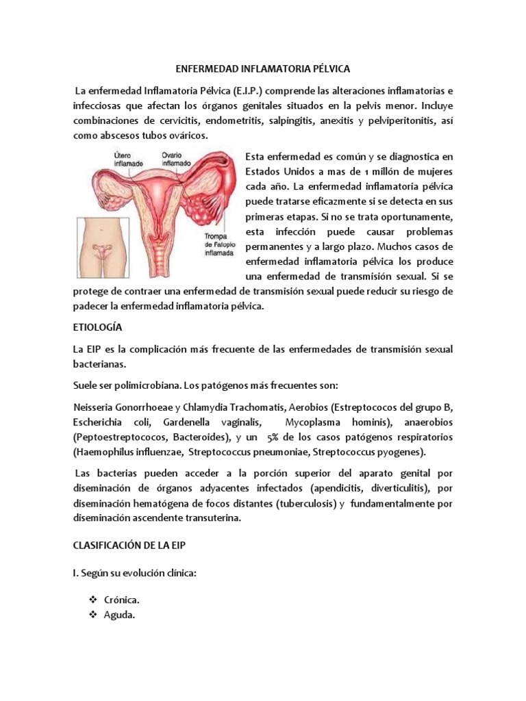 Enfermedad Inflamatoria Pélvica | PDF | Infección transmitida sexualmente | Microbiología