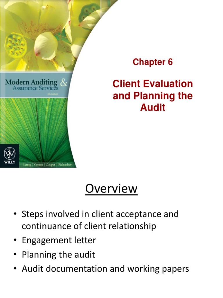 Client Evaluation and Planning The Audit | PDF | Audit | Risk