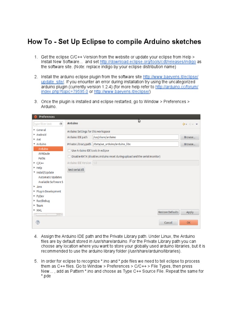 Program Arduino With Eclipse Pdf Command Line Interface Arduino 8494