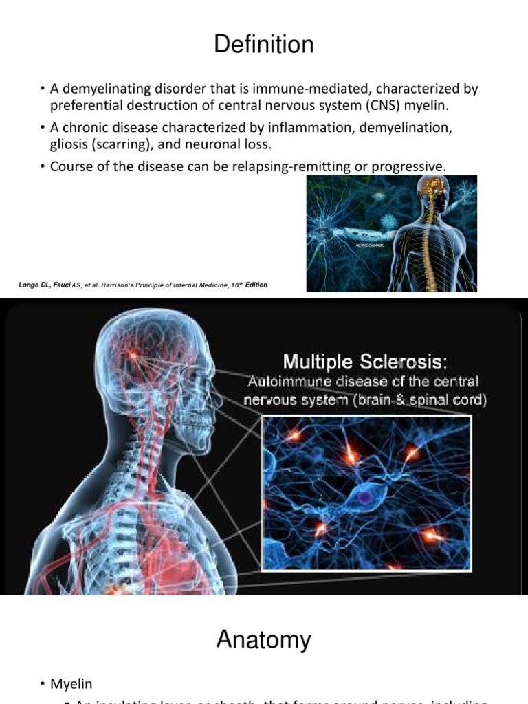 MS Definition and Anatomy | Download Free PDF | Myelin | Multiple Sclerosis