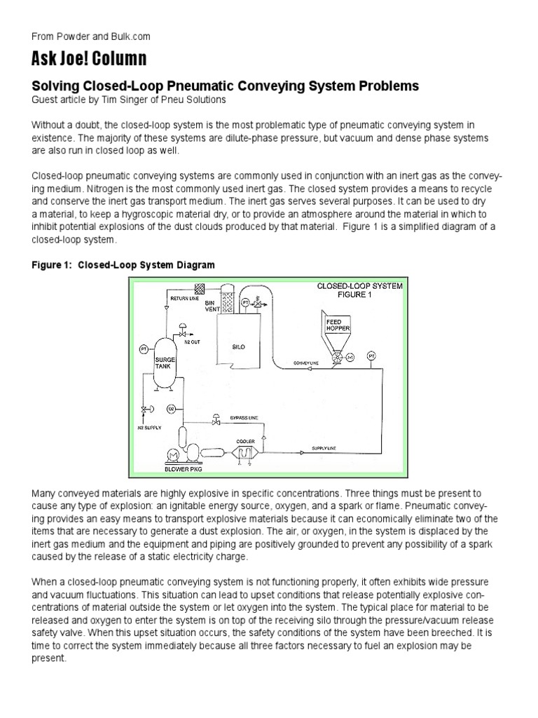 02 12 Solving Closed Loop Pneumatic Conveying System Problems | PDF | Gases | Pressure