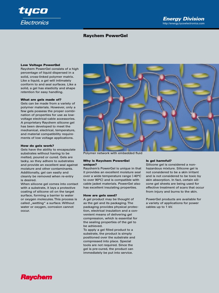 Energy Division: Raychem Powergel | PDF | Gel | Solid