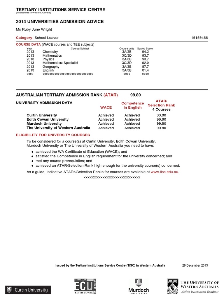 Uaal 19159466 2014 PDF | PDF | Educational Assessment And Evaluation | Qualifications