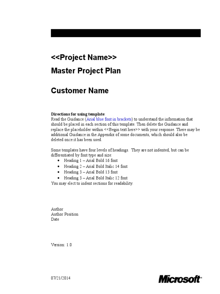 Master Project Plan 0.2 | PDF | Business | Computing