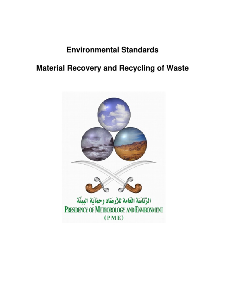 Saudi Environmental Standard 1 | PDF | Recycling | Waste